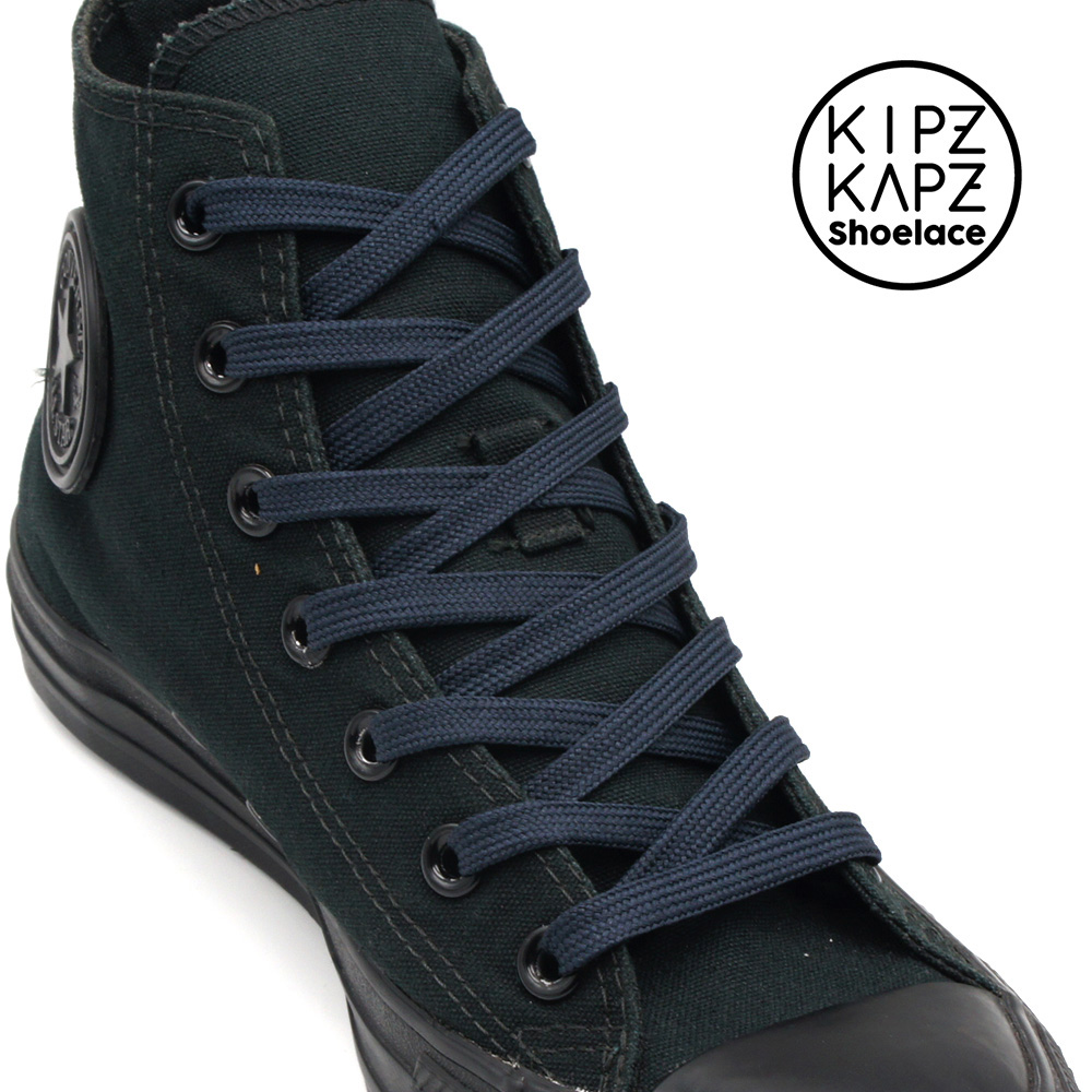 F4 – Flat 8mm – Navy - KipzKapz Shoelace
