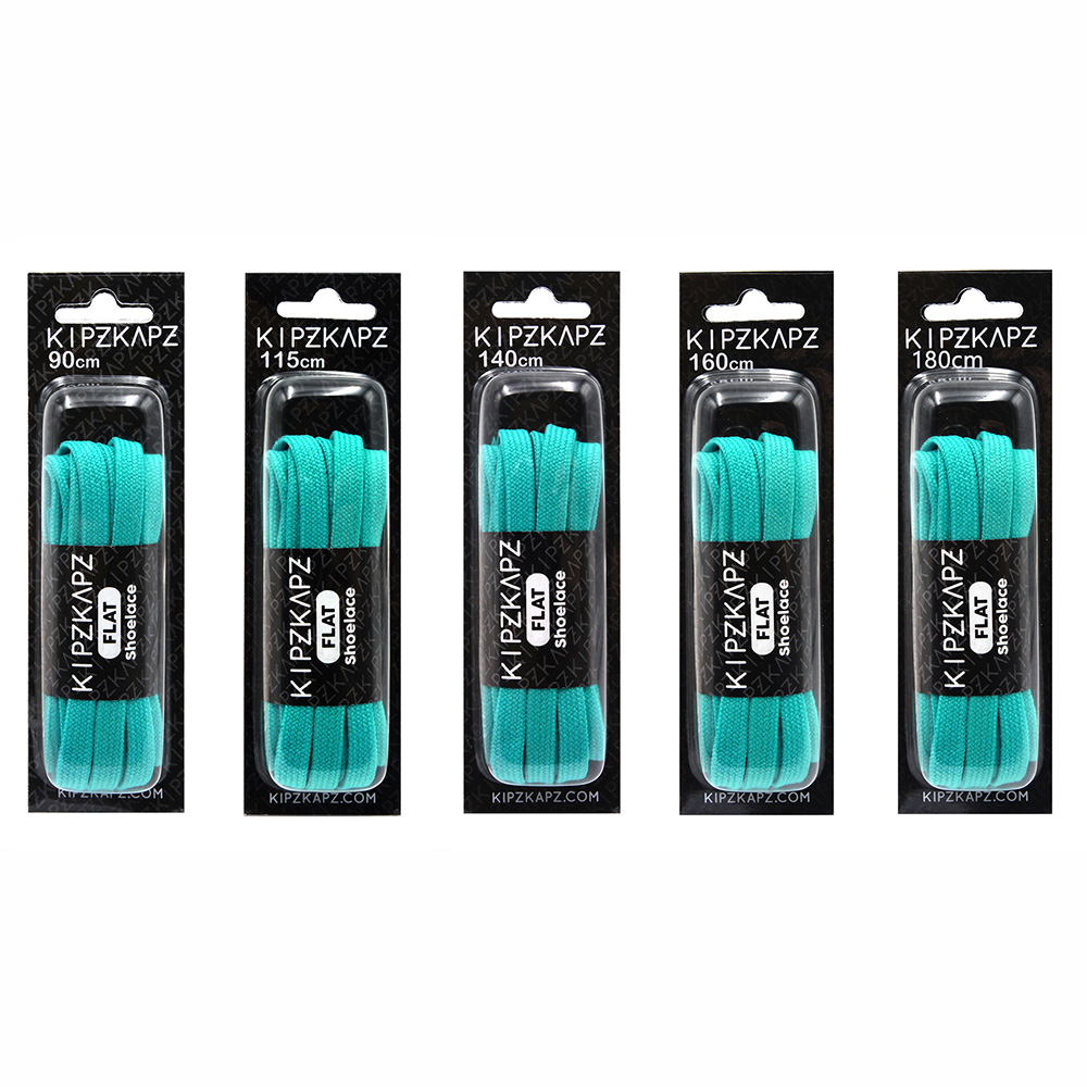 F8 – Flat 8mm – Teal Green - KipzKapz Shoelace