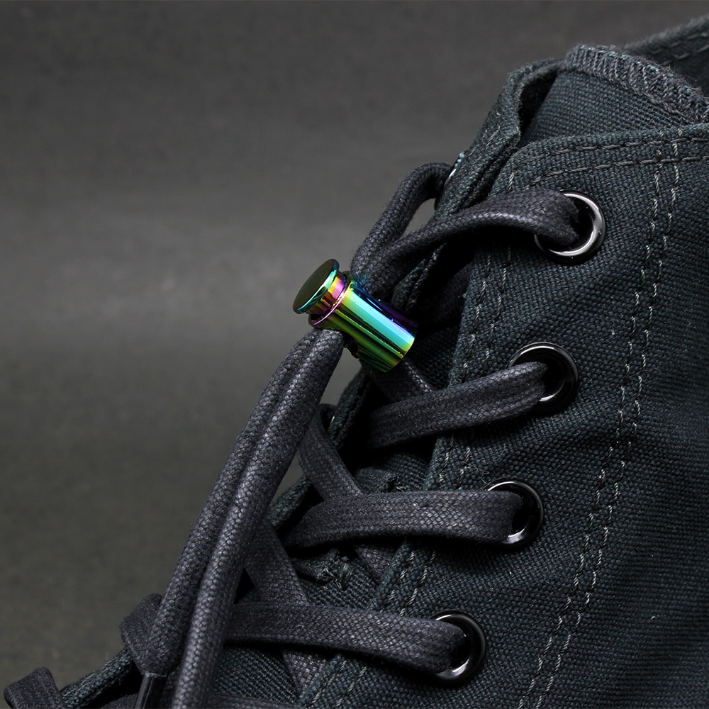 LKM7- Neo Chrome Metal Shoelace Locks / Stoppers - KipzKapz Shoelace