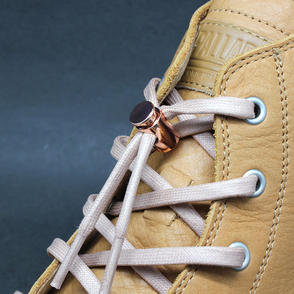 LKM4 – Sunrise Gold Metal Shoelace Locks / Stoppers - KipzKapz Shoelace